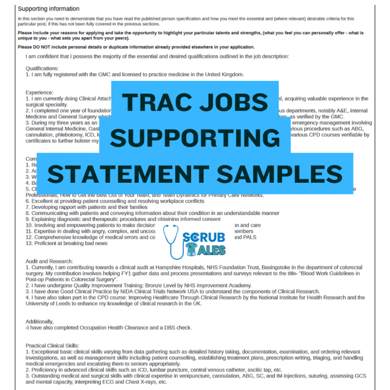Trac Jobs NHS Application Guide With Templates For Doctors